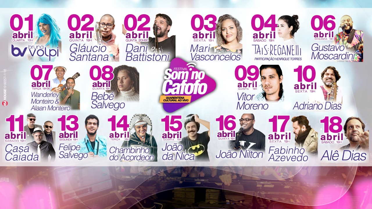 Festival "Som no Cafofo" reúne apresentações virtuais de músicos de ...